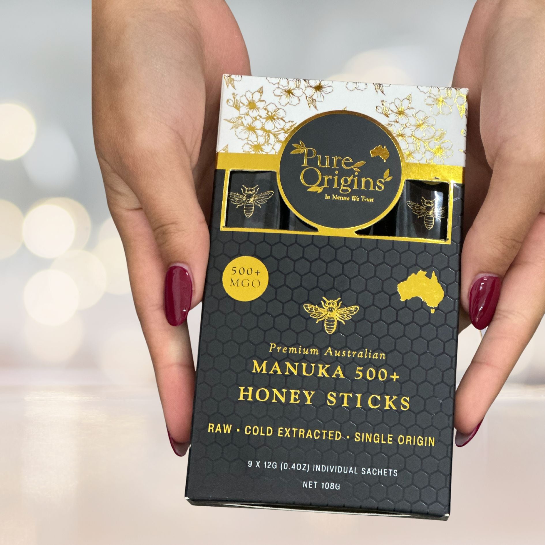 Manuka Honey Sticks | 500+ MGO | 9 x 12g Single-Serve Sachets – Pure ...
