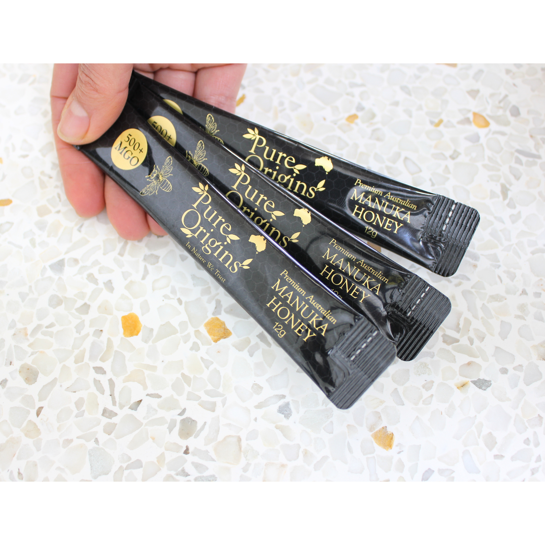 500+ MGO Australian Manuka Honey Stick (12g) Pocket-Sized. – Pure ...